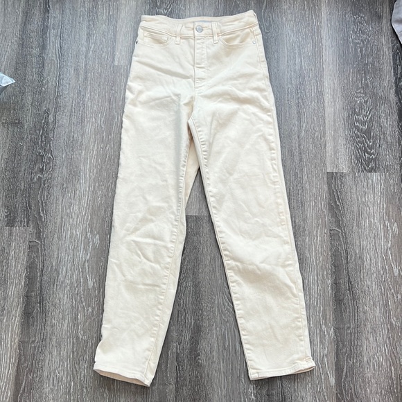 Athleta | Jeans | Athleta Skinny Cream Light Yellow Denim Jeans | Poshmark